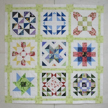 How to Sew this Nine Block Sampler Quilt Made with 10 Inch Blocks from ...