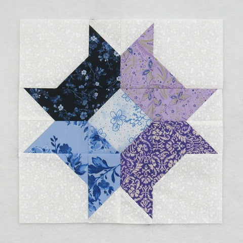 How to Sew the Claudette's Star Quilt Block - Fast & Fun 12" Block ...