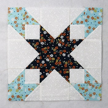 Free Ohio Star Variation Quilt Block called Star Pattern – fabric-406